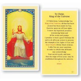 Christ King of the Universe Holy Card