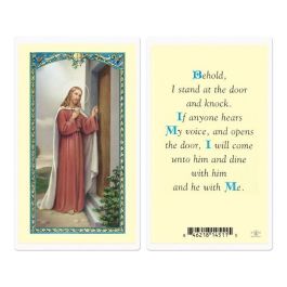Knocking Jesus Holy Card