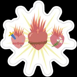 Three Hearts Sticker