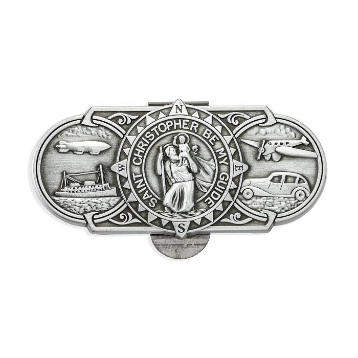 Saint Christopher Auto Visor Clip Be My Guide